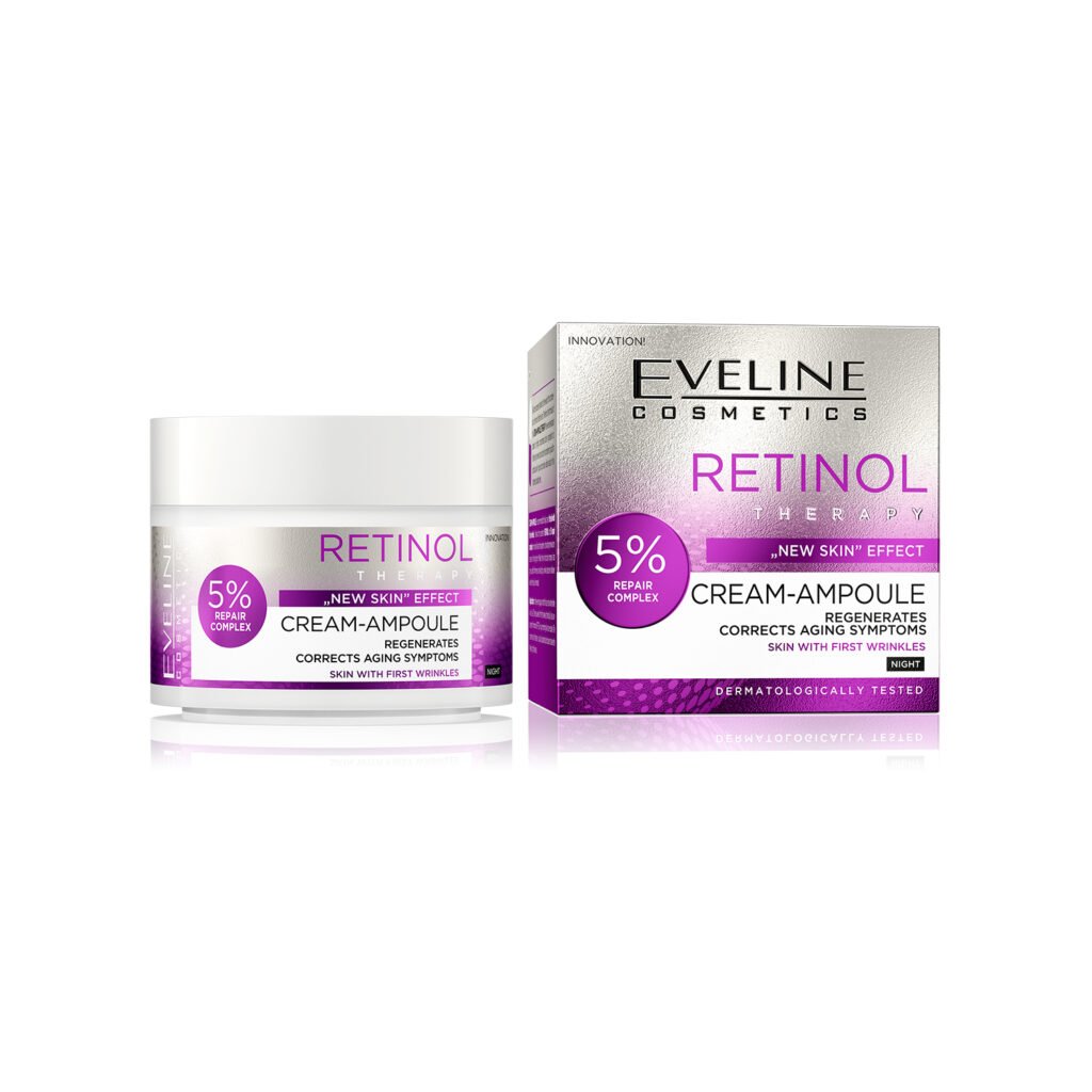 Eveline Retinol Regenerating Cream Ampoule 5% Repair Complex First ...