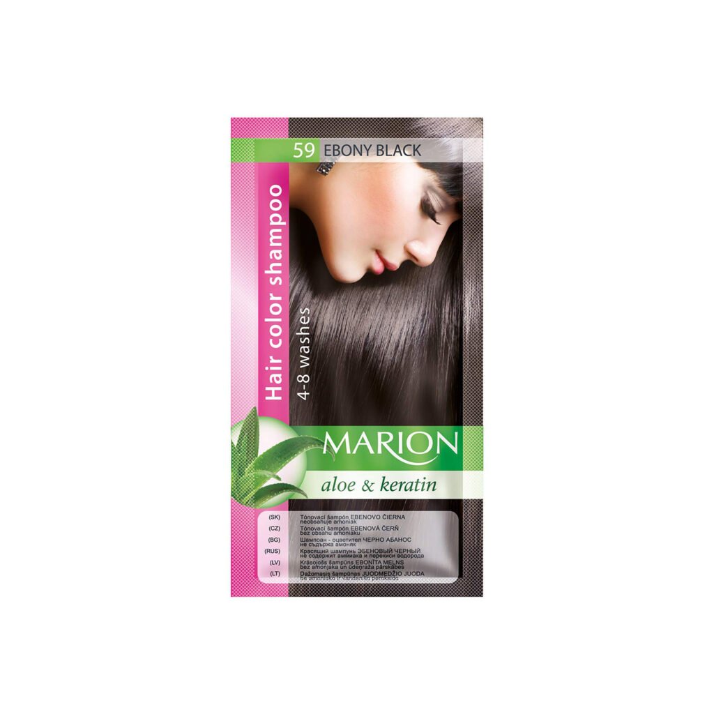 Marion Coloring Shampoo 4-8 Washes 59 Ebony Black 40ml | Marion Hair Dye