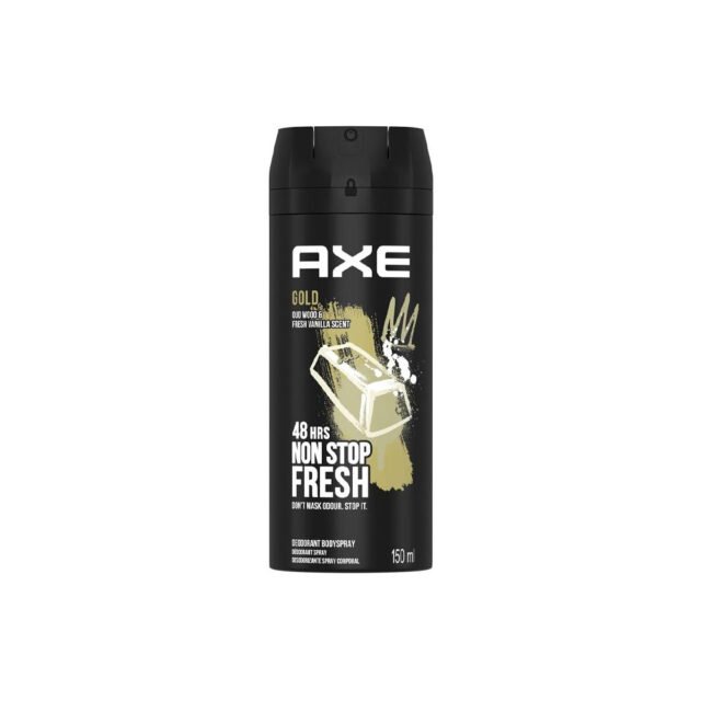 Axe Gold Deodorant Body Spray 48H Oud Wood 7 Fresh Vanilla | Axe Mens ...
