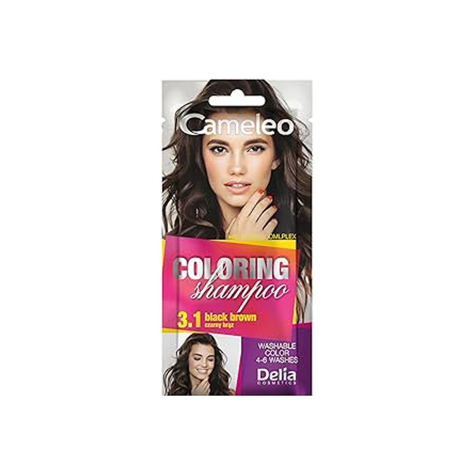 Delia Cameleo Coloring Shampoo 3.1 Black Brown | Delia Hair Dye