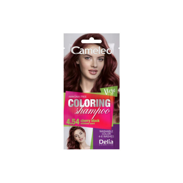 Delia Cameleo Coloring Shampoo 4.54 Cherry Black | Delia Hair Dye
